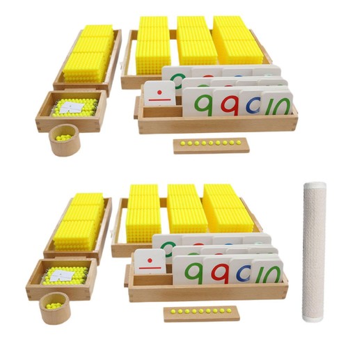 Montessori Math Materials Decimal System Education Toys for Kids Boys ...