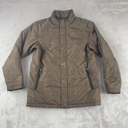 prAna Miro Puffer Jacket Men Large Acorn DWR Full Zip Pockets Quilted ...