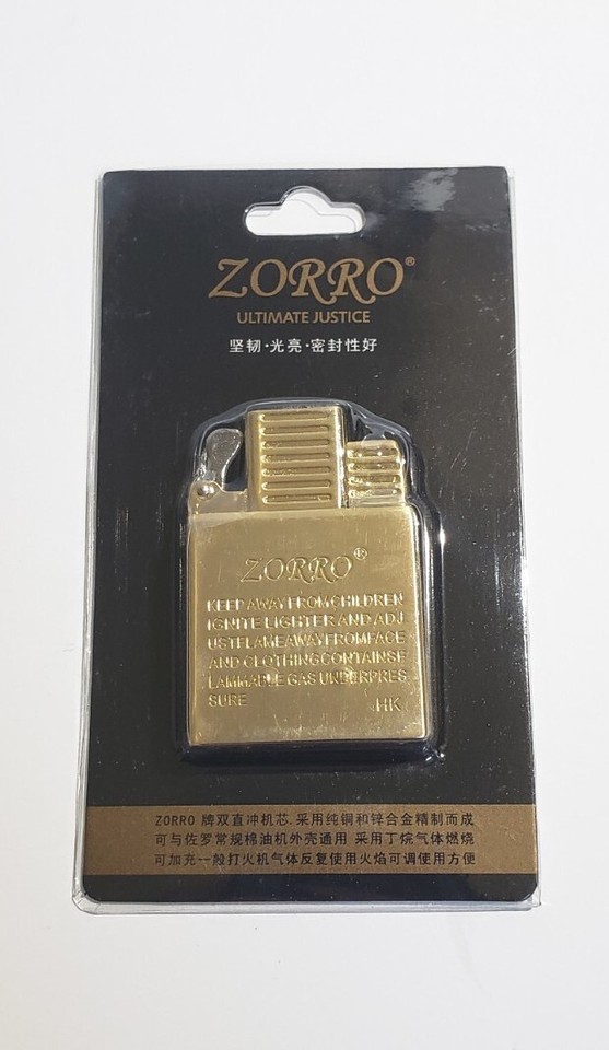 Zorro Gold Double Torch Lighter Insert Adjustable Flame Butane BRAND ...