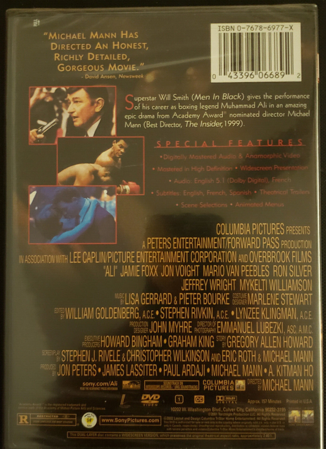 Ali (DVD, 2001) Will Smith, Jamie Foxx, Jon Voight New, Factory Sealed ...