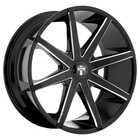 DUB Push (S109) 20X8.5 5X115/5X120.65 Offset 10 Gloss Black / Milled ...