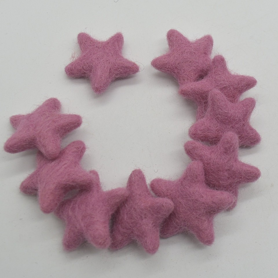 100% Wool Felt Stars- 3cm – 10 pcs - Pick from 90 Colours – Craft ...