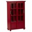 Red Barrister Glass Door Bookcase Bookshelf Wooden Cabinet Display Home ...