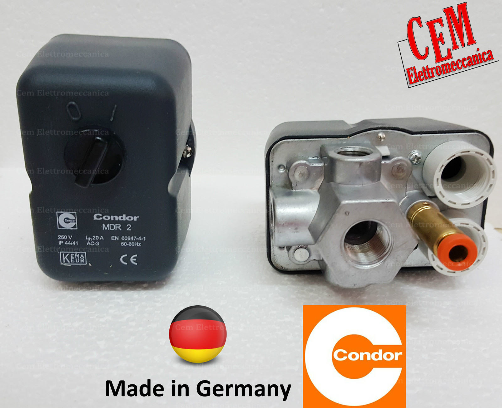 Pressostato Condor MDR 2 monofase per compressore Abac Fini Dari ...