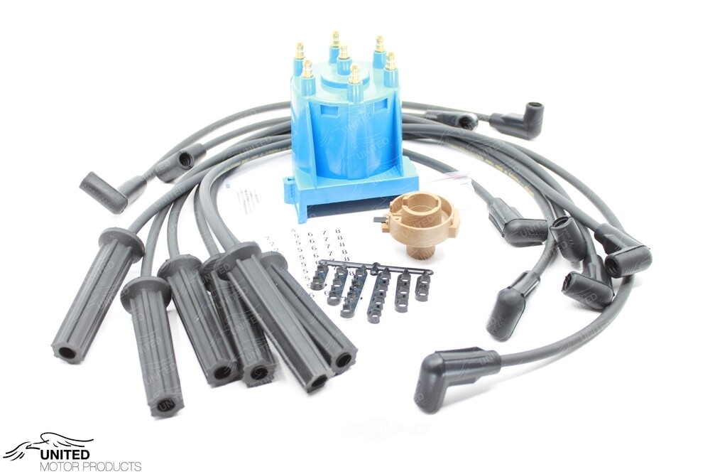 Distributor Cap / Rotor Kit / Spark Plug Wire Kit-VIN: W United ...