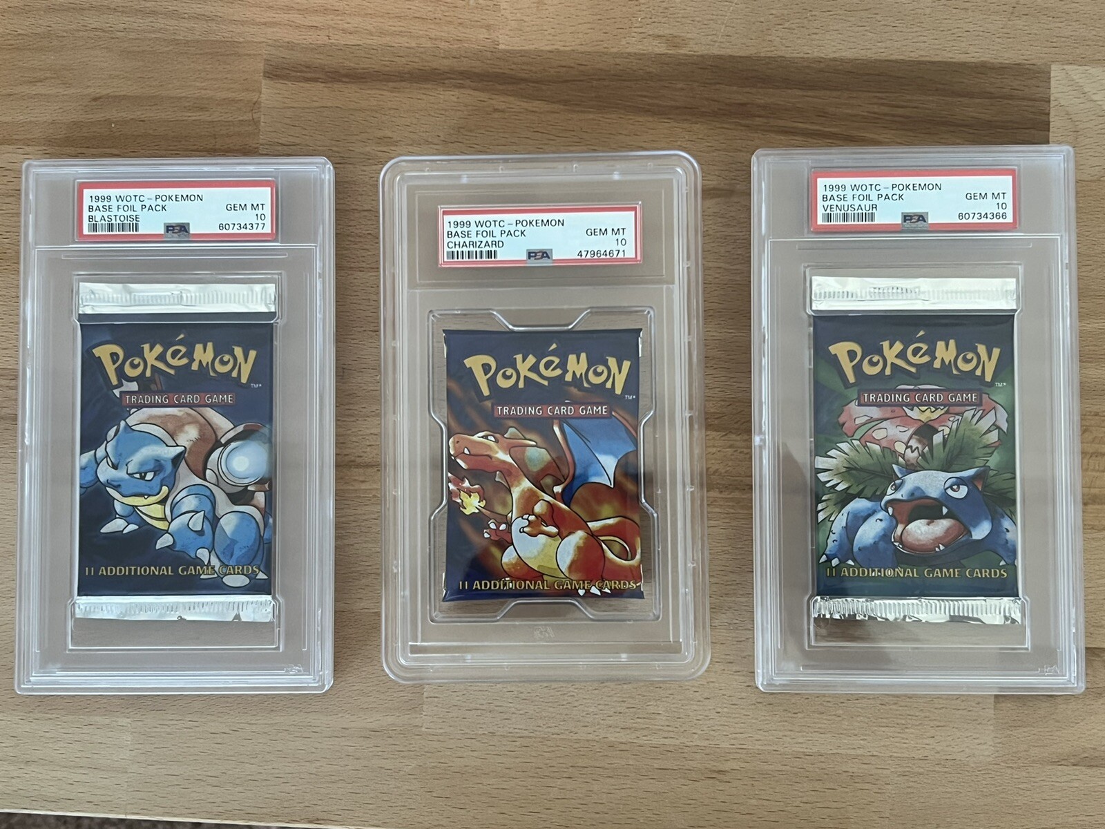 Pokemon Base Set 3 Booster Pack Full Art Set PSA 10 Gem Mint Lot ...