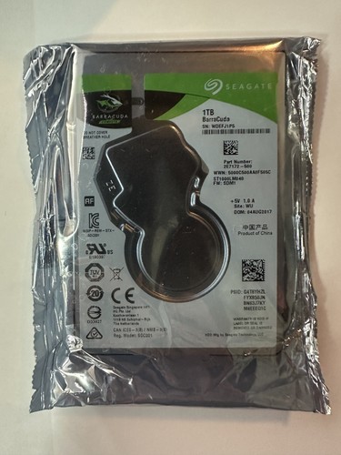 Seagate 1TB BarraCuda 2.5" HDD ST1000LM048 5400RPM SATA III NEW SEALED ...