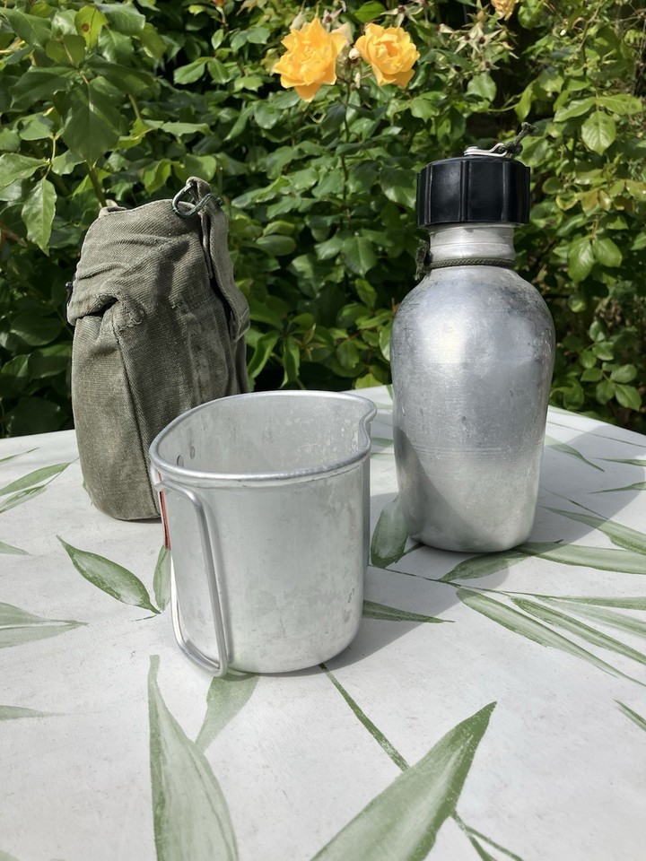 Rare British Army 44 Pattern Water Bottle Canteen, Cup, Pouch Set 2nd ...