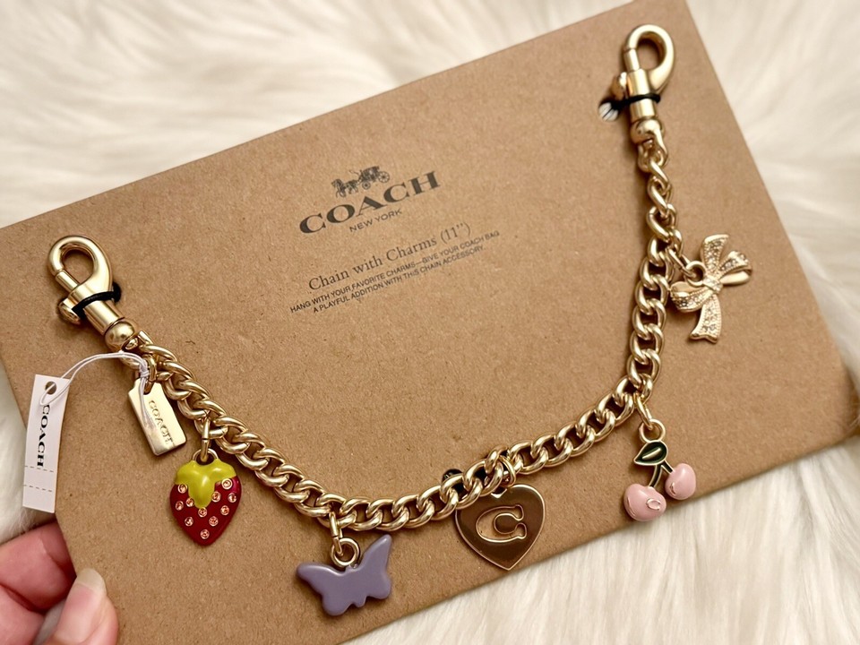 Coach Gold Motif Extension Swagger Chain With Charms Limited Original ...