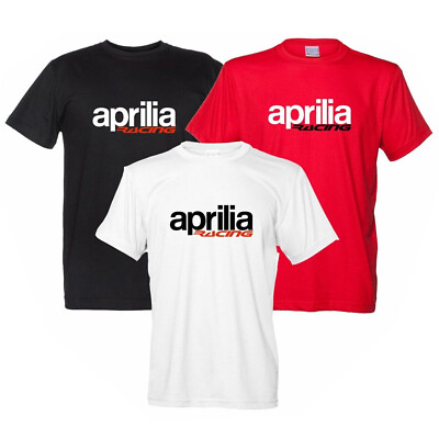 T-shirt with Print Aprilia Racing Customized Shirt Motorcyclist | eBay