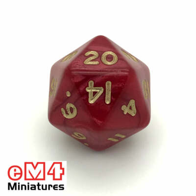 Pearl Red D20 Poly Dice | eBay UK