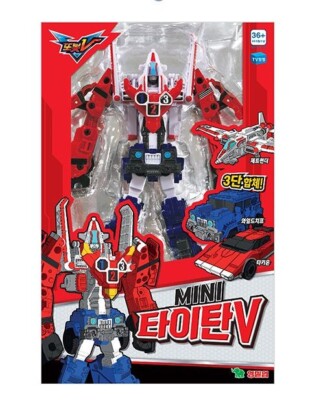 TOBOT V TITAN V [MINI] Transformer Robot Toy TACHYON, WILD CHIEF, JET ...