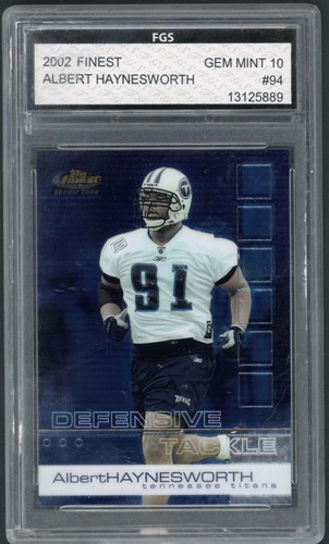 2002 Finest Albert Haynesworth Tennessee Titans #94 FGS 10 GEM MINT ...