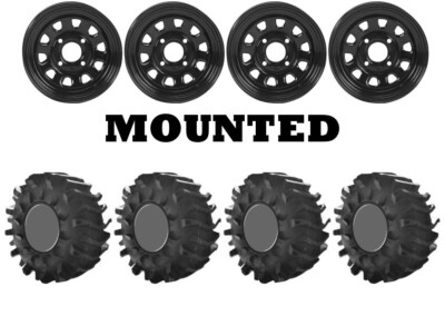 Kit 4 Interco Aqua Torque Tires 28x10-14 on ITP Delta Steel Black ...