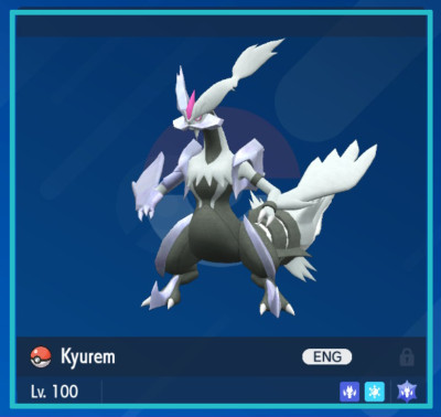 Shiny 6IV White Kyurem Form Timid Nature XXXL Pokemon Scarlet/Violet ...