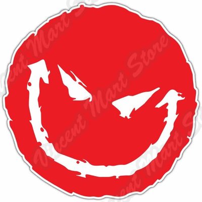 Red Evil Smiley Face