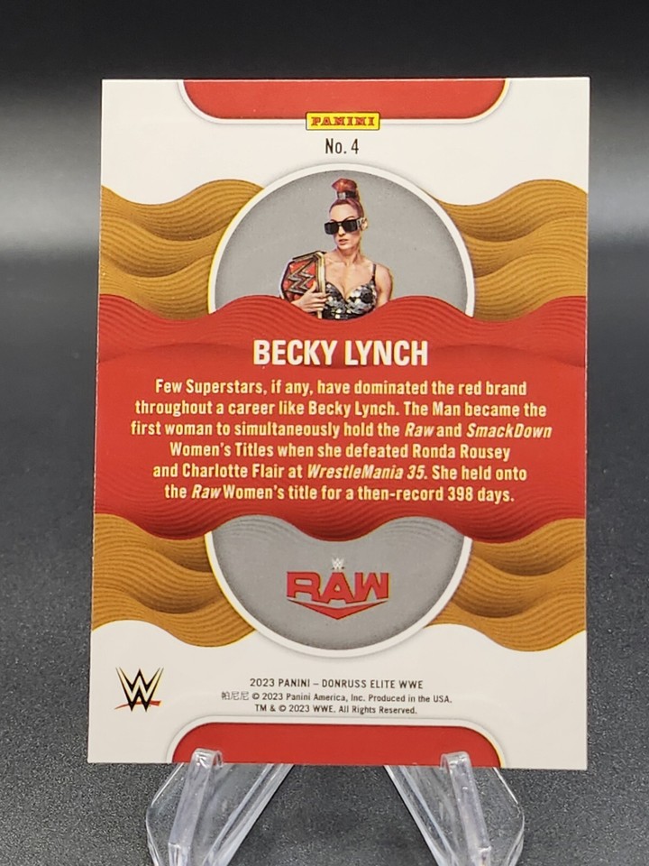2023 PANINI DONRUSS ELITE WWE TITLE WAVES BECKY LYNCH #4 FOIL INSERT | eBay