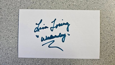 LISA LORING SIGNED 3x5 INDEX CARD AUTOGRAPH - THE ADDAMS FAMILY | eBay