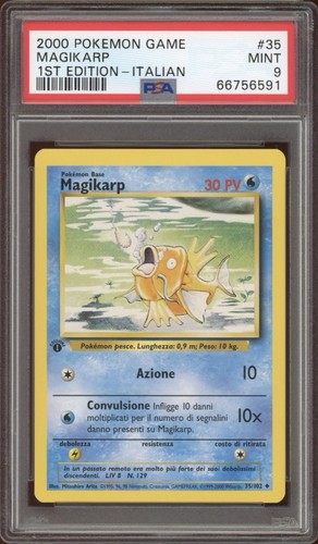 2000 Pokemon ITALIAN 1st Edition Base Set Magikarp 35/102 PSA 9 MINT | eBay