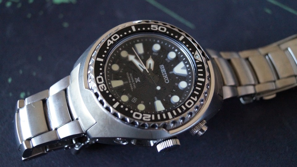 Seiko Prospex Kinetic GMT SUN019 SBCZ021 Black case 48mm date @ 4.30 ...