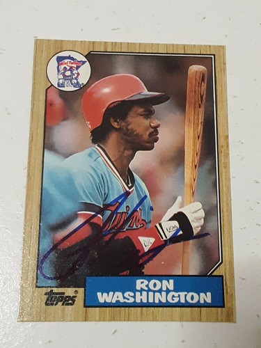 Ron Washington Minnesota Twins 1987 Topps Autograph Card #169 READ ...