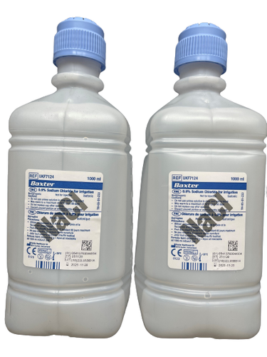 Saline Irrigation Water Baxter Nacl 0.9% 1 Litre 1000ml Bottle Pack of ...