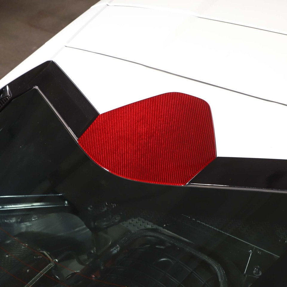 Red Carbon Fiber Accessories Trim Auto Parts Trim For Corvette C8 2020 ...