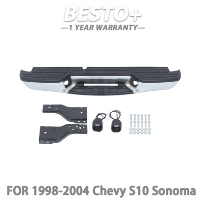 Rear Step Bumper Assembly 1-Piece For Chevy S10 Sonoma Fleetside 1998 ...