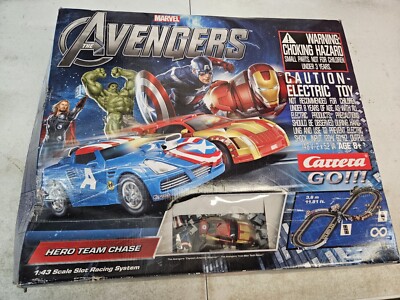 CARRERA GO MARVEL AVENGERS HERO TEAM CHASE CAR SLOT RACING Set | eBay