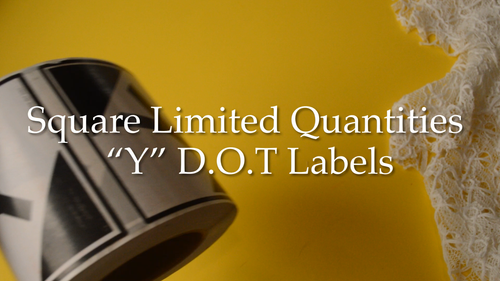DOT Limited Quantity Y Stickers, 4 x 4 Inches Square, 500 Labels on a ...