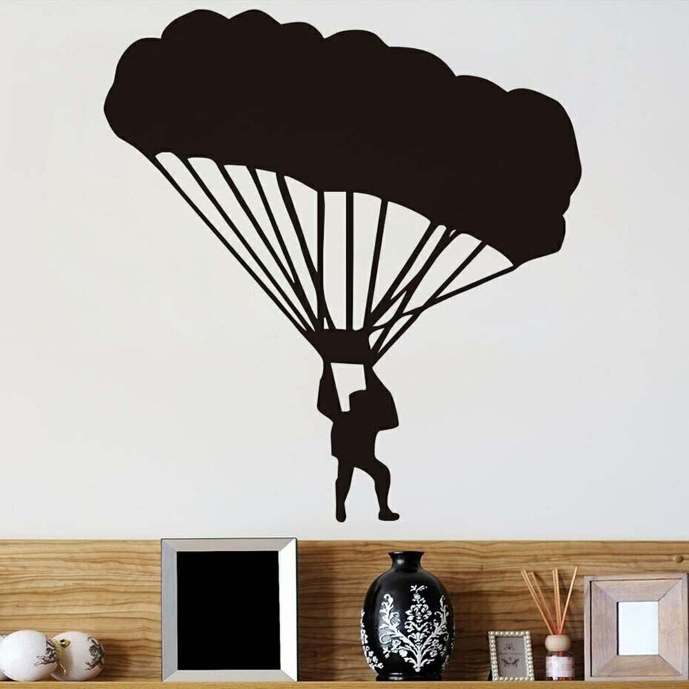 Skydiving Wall Decals Teen Room Home Decor Extreme Sport Living Room ...