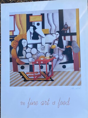 Cubism style poster 'The fine art of food' 800x610mm | eBay