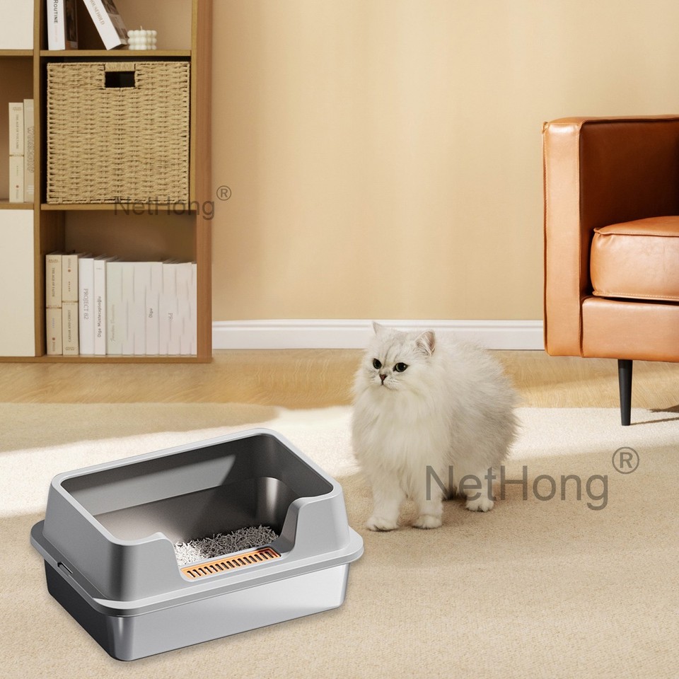 Extra Large Opened Litter Box Stainless Steel Cat Litter Box,Metal Litter Box | eBay