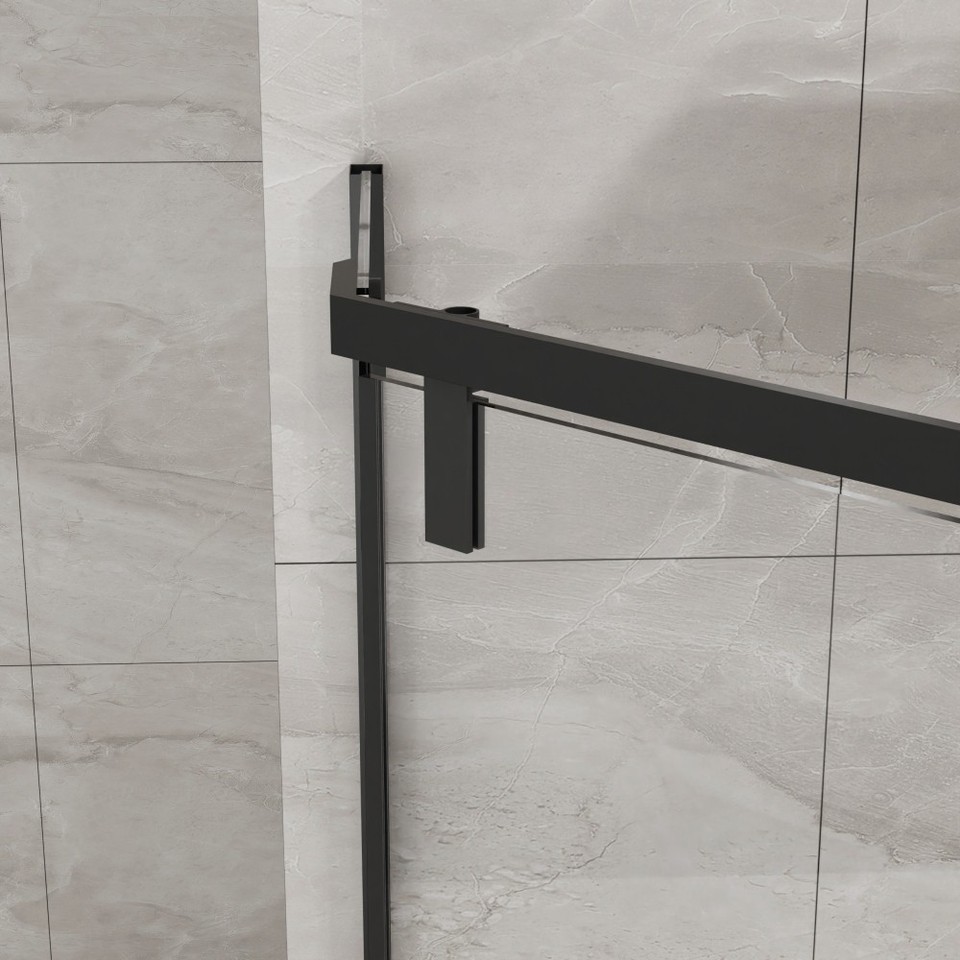 Frameless Neo-Angle Shower Door 36x36x72 w/Tempered Glass Black | eBay