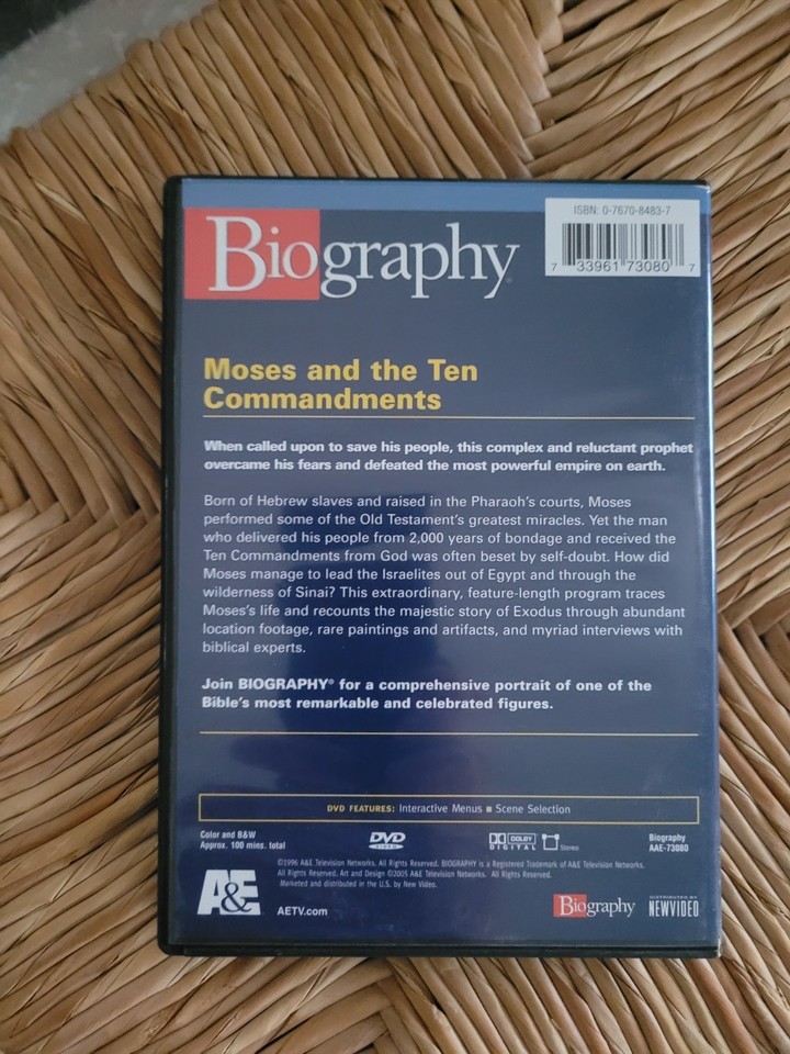 Biography Moses and the Ten Commandments DVD video 733961730807| eBay