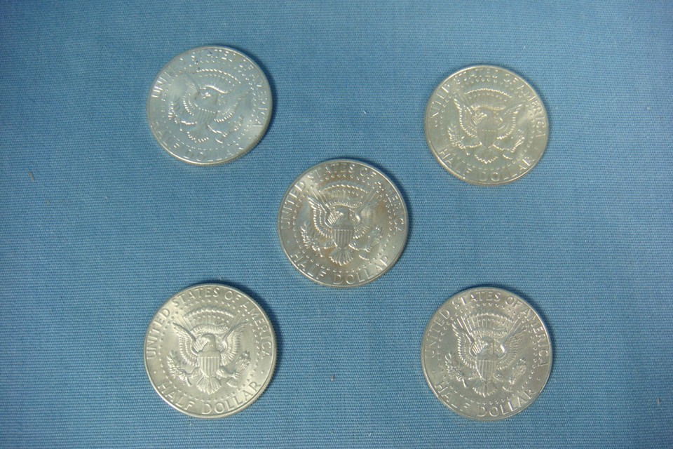 Lot of Five (5) Kennedy Half Dollar US Coins C2 | eBay