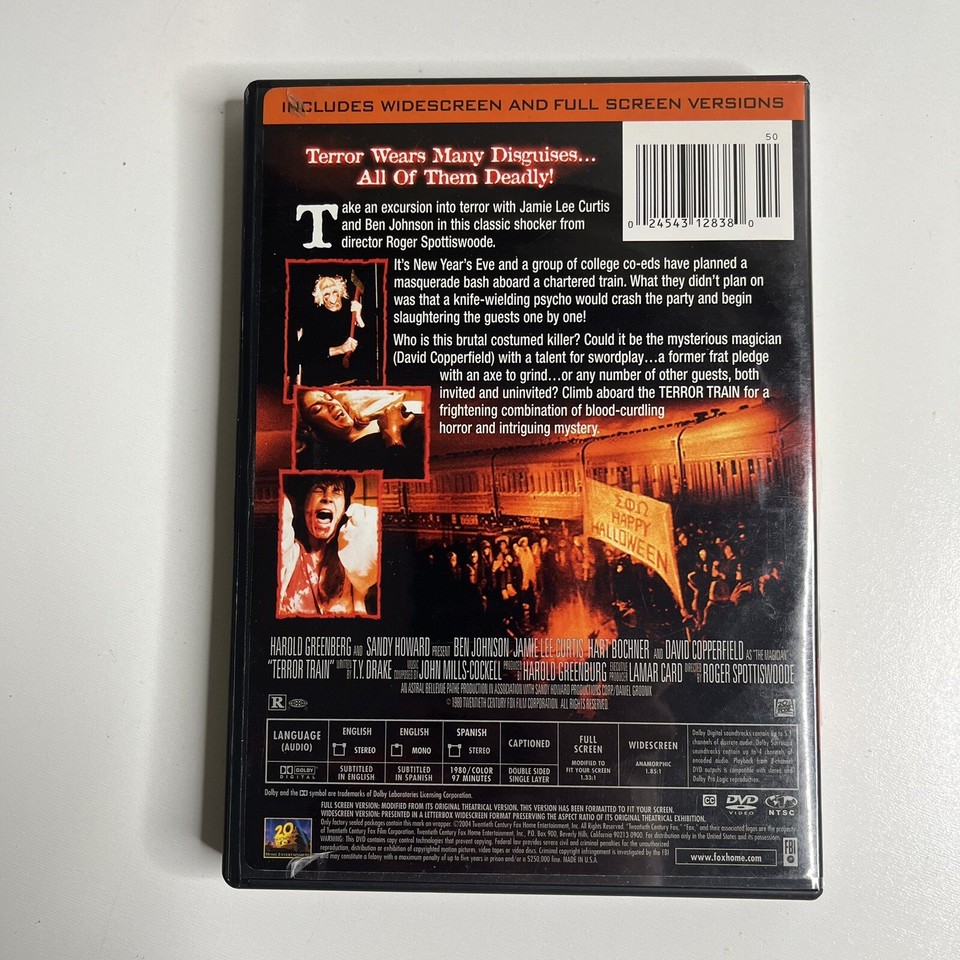 Terror Train (DVD, 1980) W/ Insert JAMIE LEE CURTIS HALLOWEEN FAME OOP ...