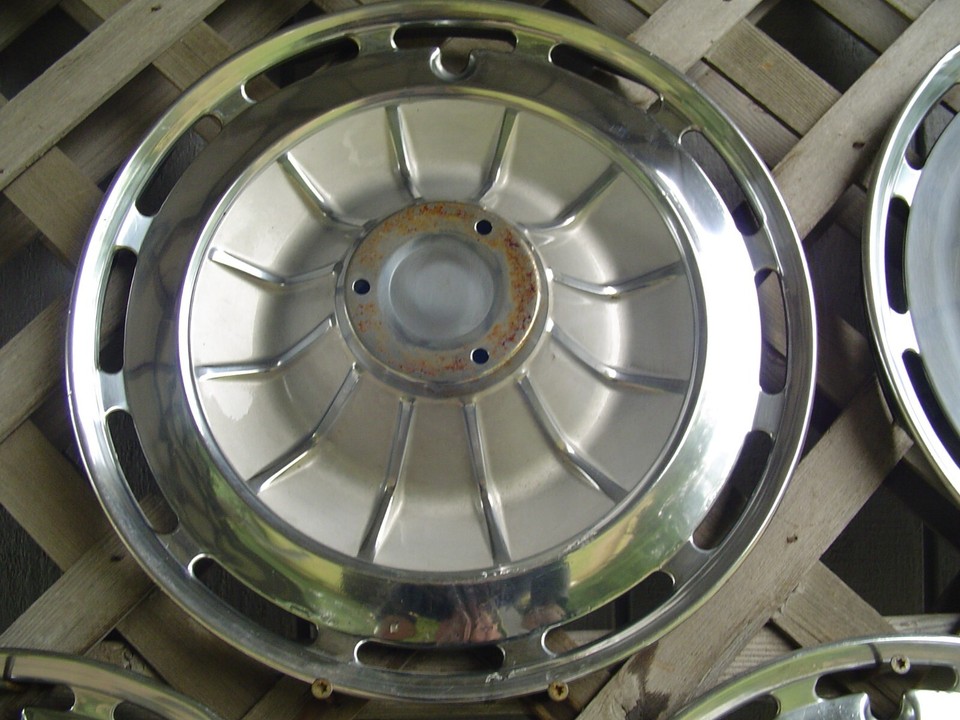 FOUR 1962 62 CHEVROLET CHEVY IMPALA SS HUBCAPS WHEEL COVERS ANTIQUE ...