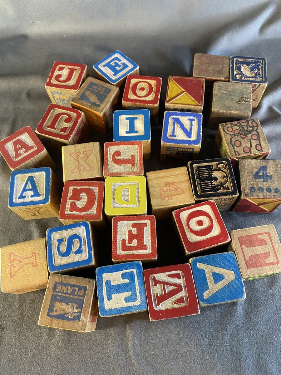 Individual Wooden Letter Blocks Free Scattered Alphabet Blocks Image