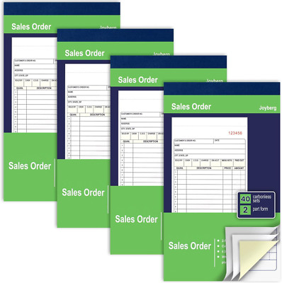 4 Pack Receipt Book, 4.17Inx7.2In Receipt Book with Carbon Copies, 2 ...