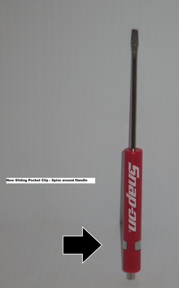 (12)TWELVE Snap on Pocket Screwdriver, Flat Tip Screwdrivers, RED ...