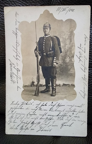 Germany Soldat Antique Post Card German Military Rare 10 Pfennig Stamp ...