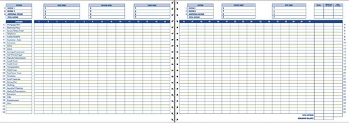 Adams Home Office Budget Book, Weekly/Monthly Format, 10 10 x 7 Inches ...