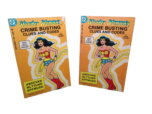 DC comics Wonder Woman Crime Busting Clues Codes lot 2 books unused ...