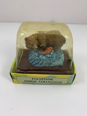 Vtg Midwestern Home Products Golden Supex Michael Polystone Bear Fish ...