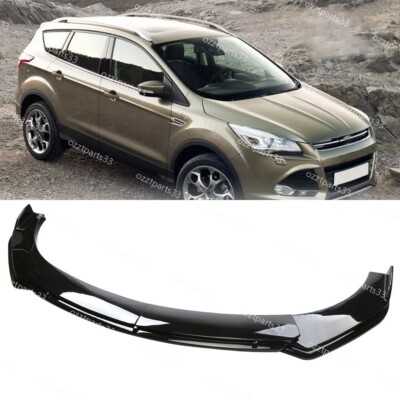 For Ford Kuga 2008+ Gloss Black Front Bumper Lip Spoiler Splitter Chin ...