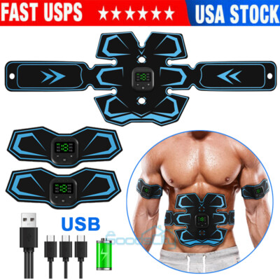 Electric Muscle Toner Machine ABS Toning Belt Simulation Fat Burner ...