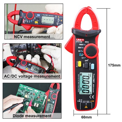 UNI-T DIGITAL UT210E 100Amp 600V AC DC CLAMP | Grelly UK