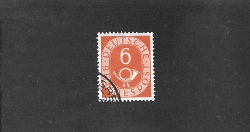 Germany 1951 Posthorn 6pf Orange Single Fine Used | eBay