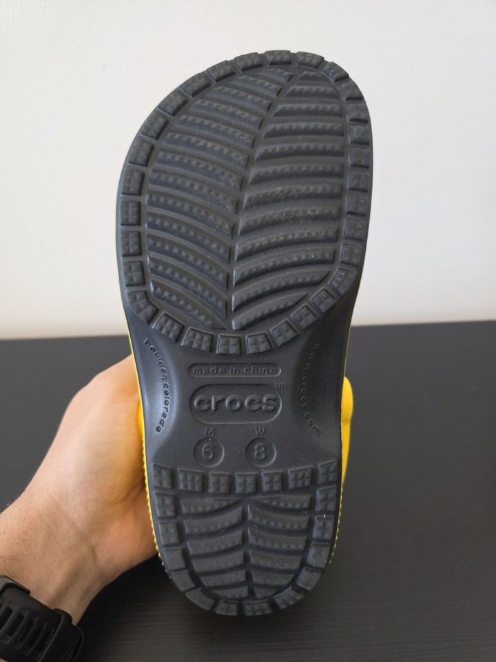Post Malone Barbed Wire Crocs Yellow w/ Jibbitz Size Men 6 Women 8 ...